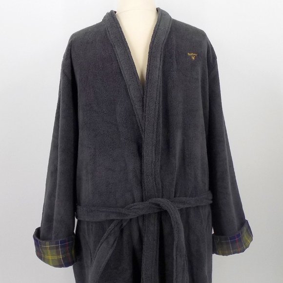 Barbour | Other | Mens Barbour Robe Lachlan Dressing Gown Grey Tartan ...
